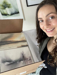 Karlyn Shahnazarian paints on ARCHES Aquarelle cold pressed paper