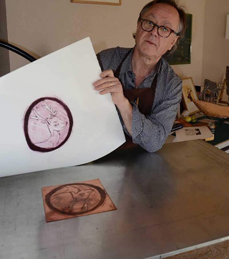 Didier Clad is a plastic artist and copperplate engraver